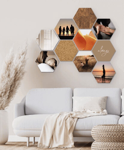 Photo hexagone - Décoration murale hexagonale - Modulari FR