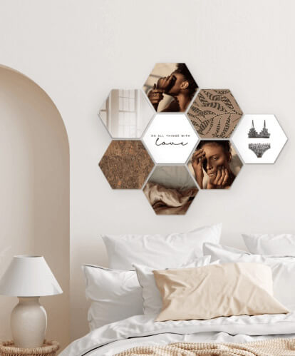 Photo hexagone - Décoration murale hexagonale - Modulari FR